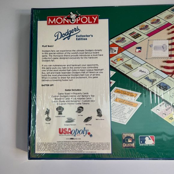 Hasbro | Games | Vintage Monopoly Los Angeles La Dodgers Mlb Collectors ...